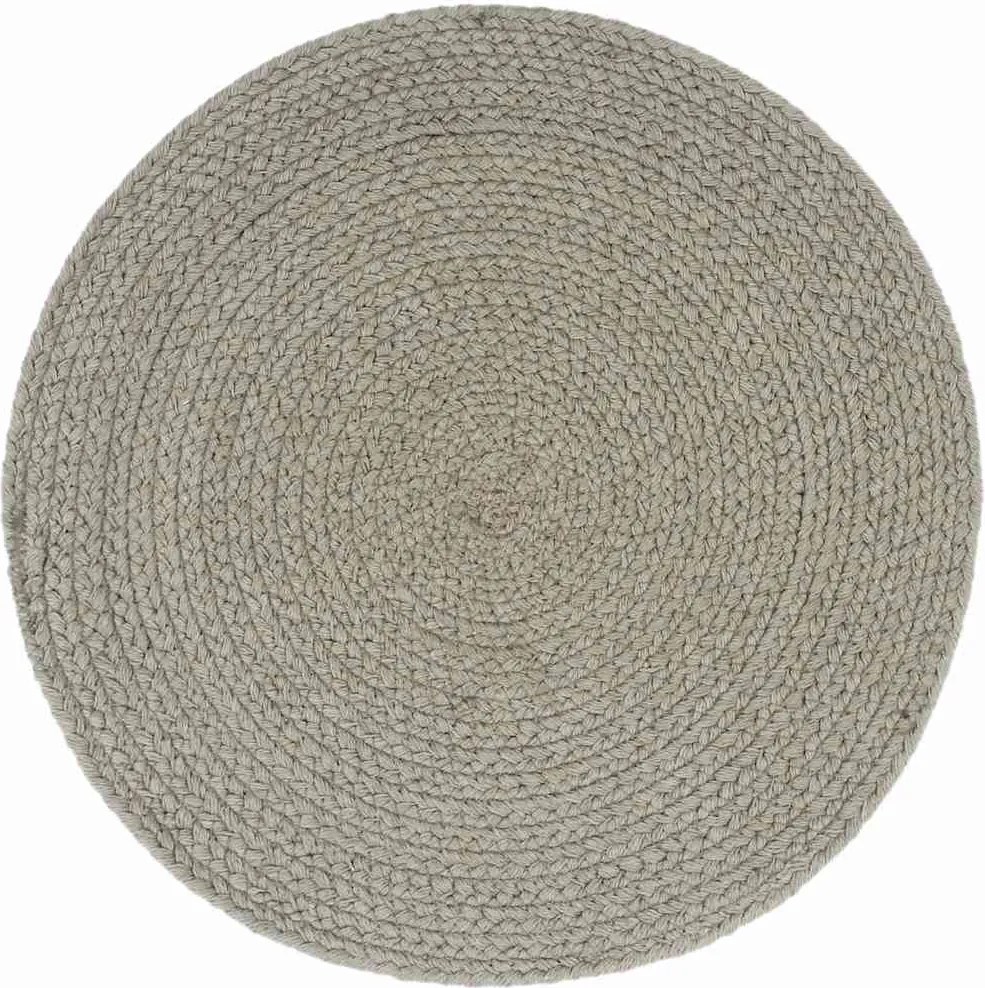 Prostírání 4 ks šedé 38 cm kulaté bavlna 133848