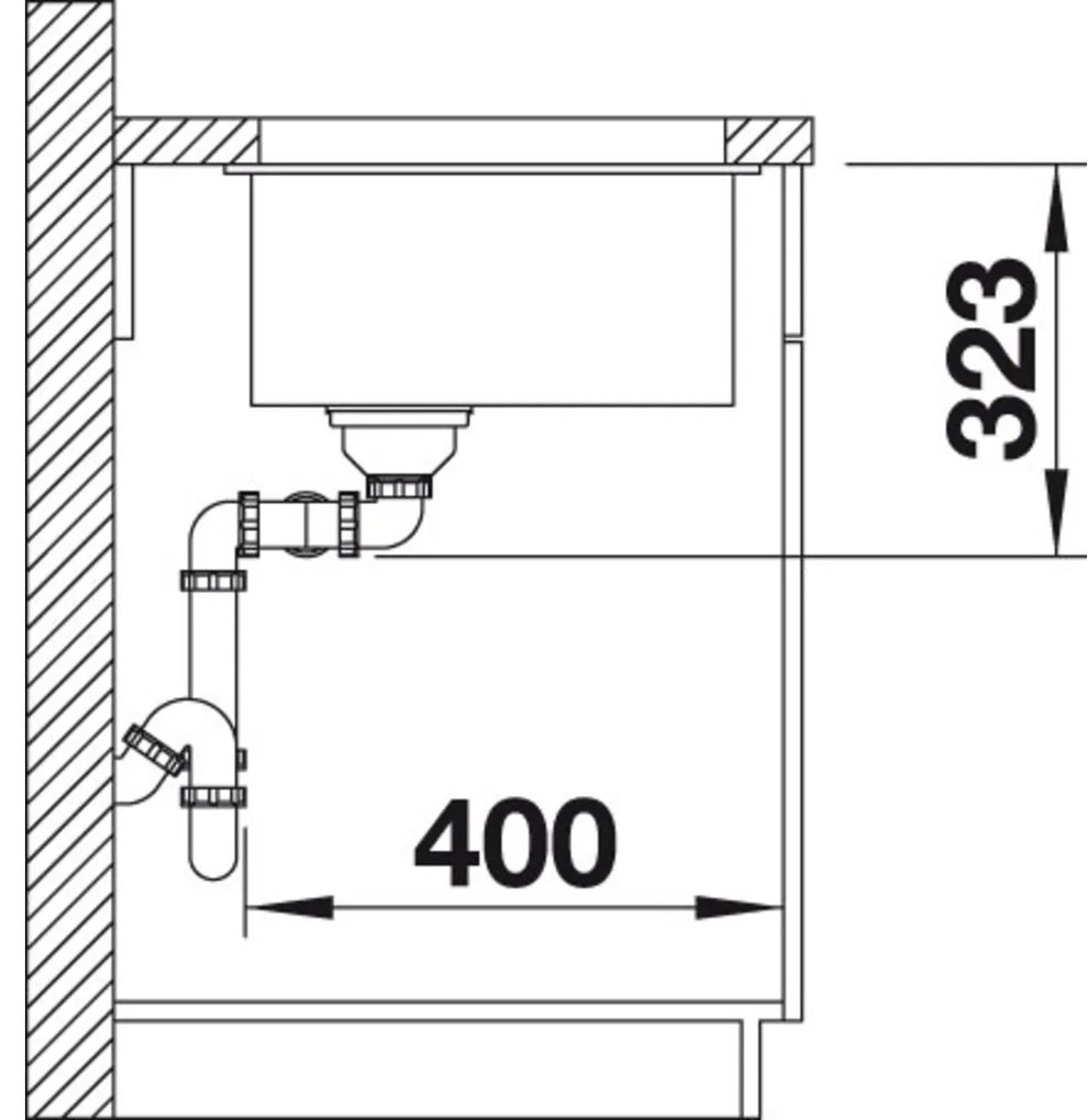 Granitový dřez Blanco SUBLINE 350/350 U InFino káva bez táhla