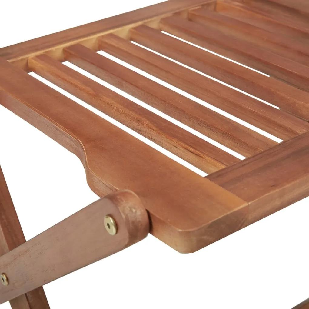 vidaXL Skládací zahradní židle s poduškami 2 ks masivní akáciové dřevo [3064660] Barva: Šedá