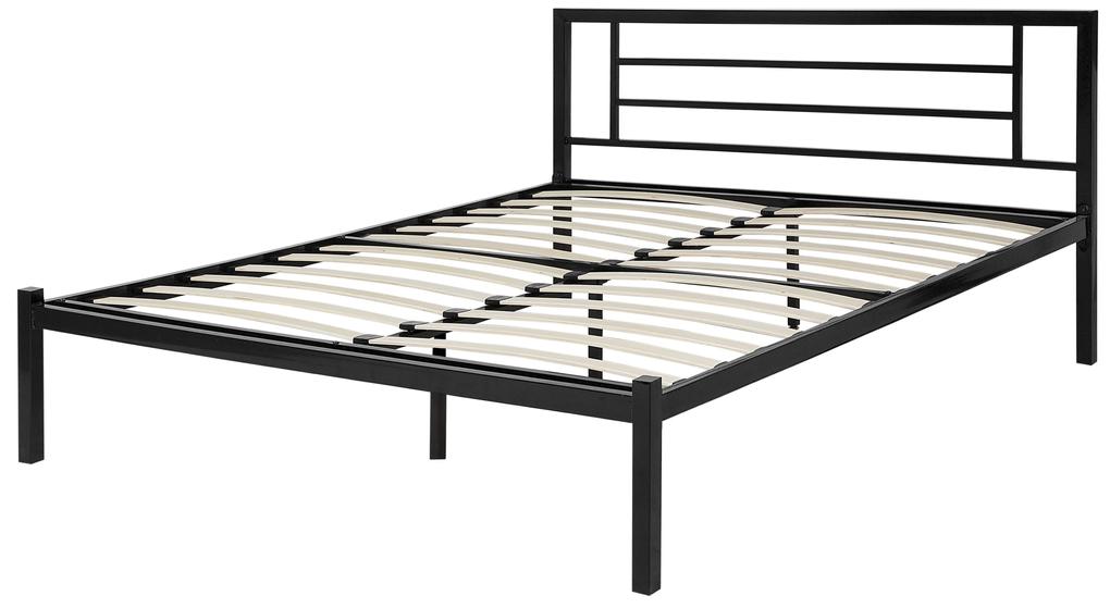 Kovová postel 140 x 200 cm černá CUSSET Beliani