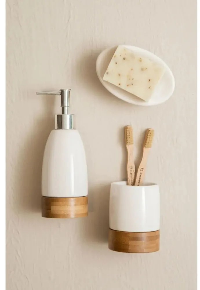 Bílá kamenná sada doplňků do koupelny Earth – Premier Housewares