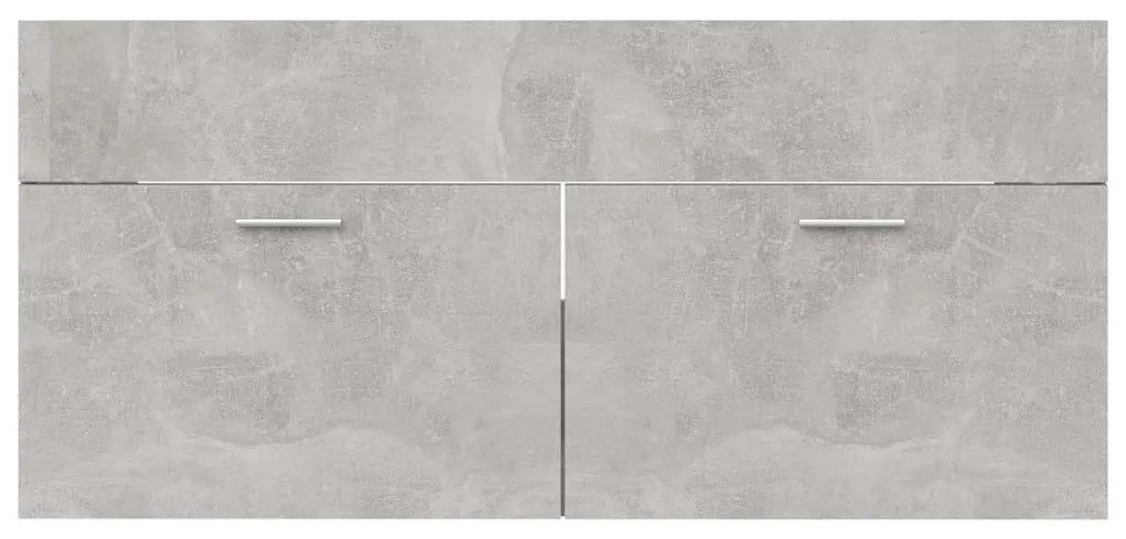 Skříňka pod umyvadlo se zrcadlem - dřevotříska | betonově šedá