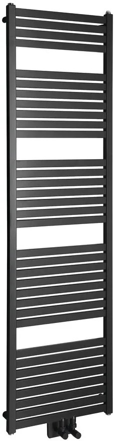 Aqualine, TONDI topné těleso 450x1690 mm, středové připojení, černá matná, DT446T