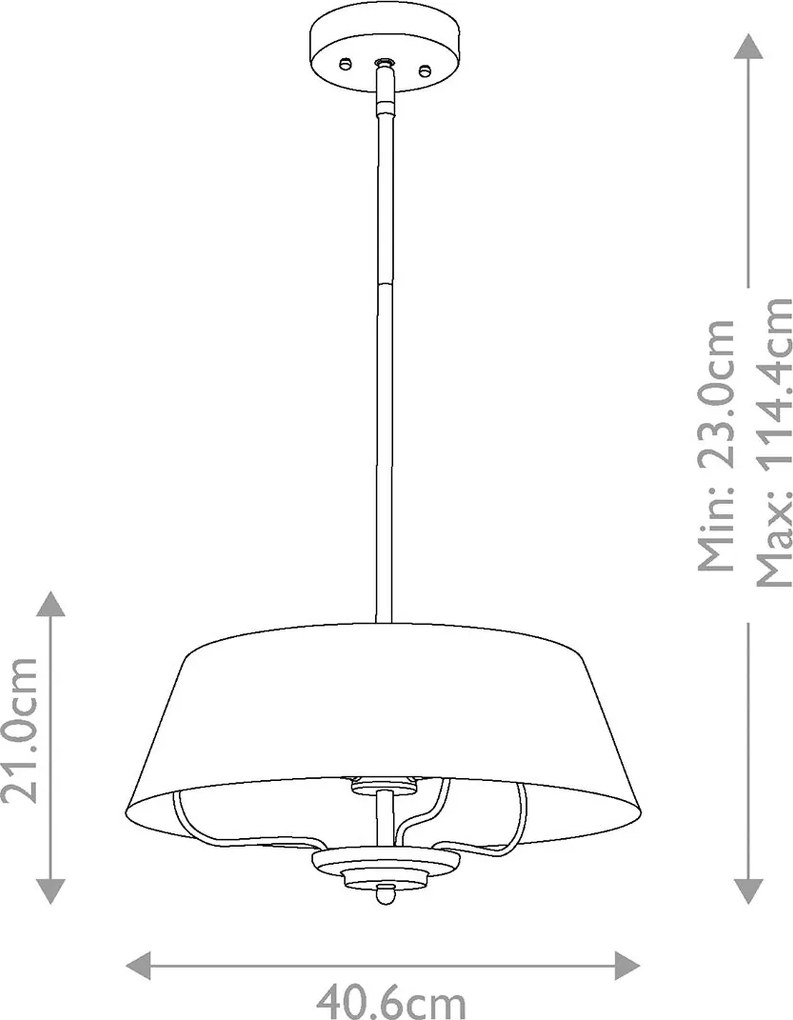 Retro světlo nad stůl Elstead LUELLA BNB 3xE14