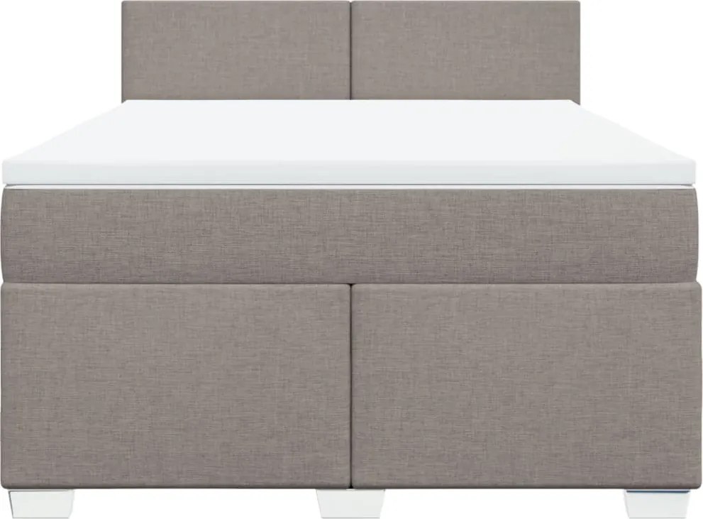 Box spring postel s matrací taupe 140x200 cm textil 3288208