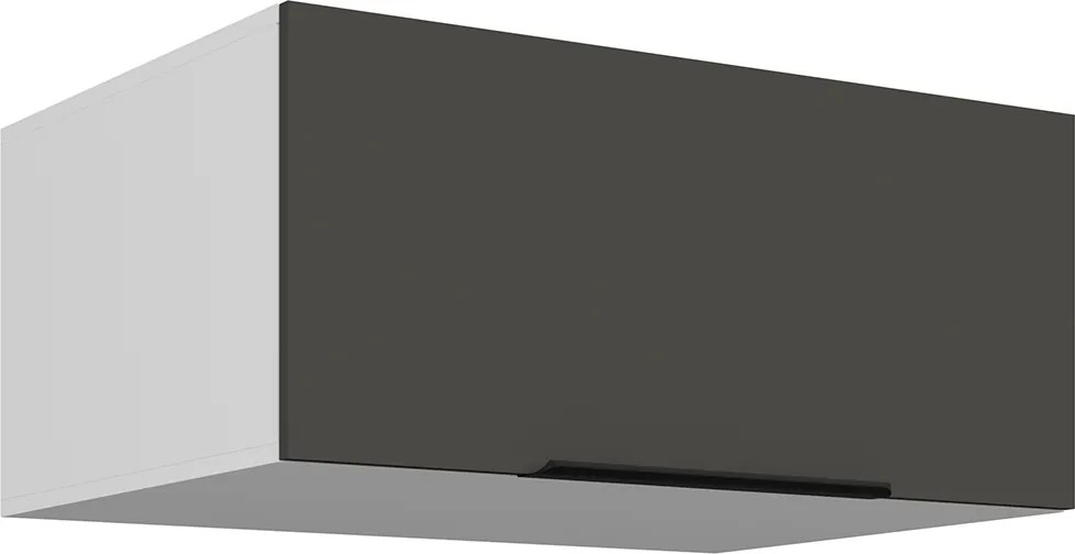 ARIA po | horní skříňka 80 NAGU-36 1F výklopná | 80 cm | HLUBOKÁ | ANTI FINGERPRINT povrch | bílá/šedá grafit