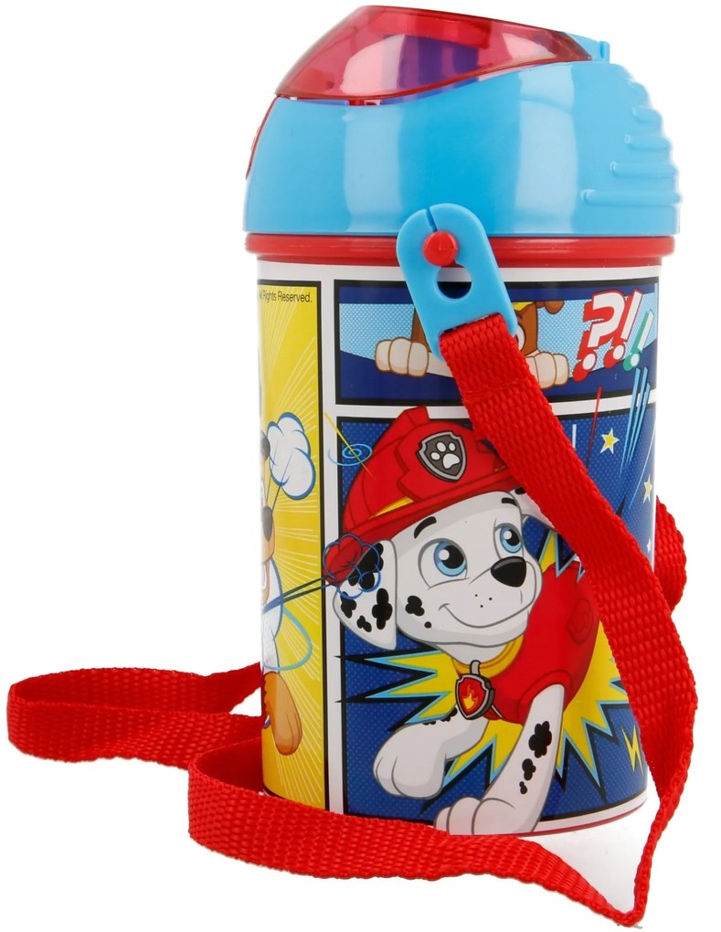 Plastová láhev na pití s víčkem Tlapková patrola - Paw Patrol - 450 ml