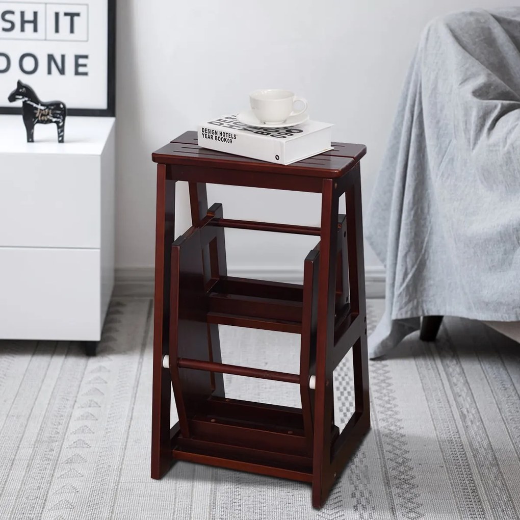 Costway Chair Ladder Žebřík Chair Stool Žebřík Stupeň Chair Stupeň skládací