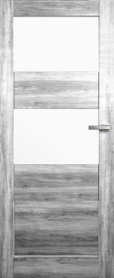 Interiérové dveře vasco doors TEO model 4 Průchozí rozměr: 70 x 197 cm, Orientace dveří: Levé dveře, Dekor: Dub stříbrný