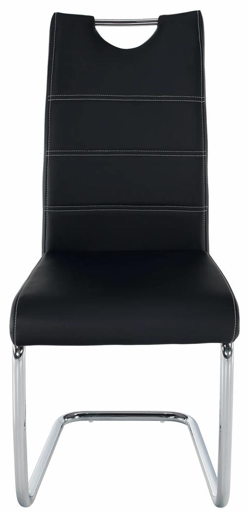 Kondela Židle Abira New, černá / světlé šití