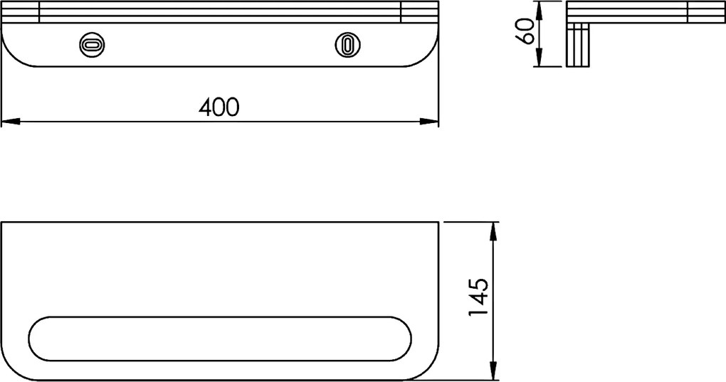 Gedy Gedy, HIMALAYA police s držákem ručníků 400x145mm, bambus, HY19