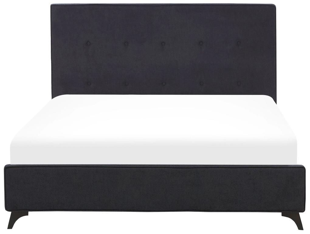 Čalouněná černá postel 160x200 cm - AMBASSADOR