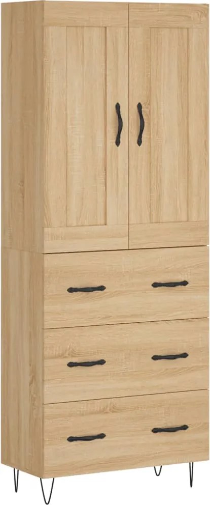 Skříň highboard dub sonoma 69,5 x 34 x 180 cm kompozitní dřevo 3199780