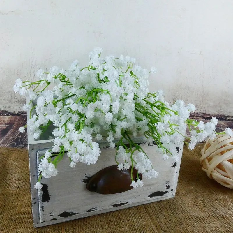 Umělá květina Gypsophila bílá- nevěstin závoj, 45 cm
