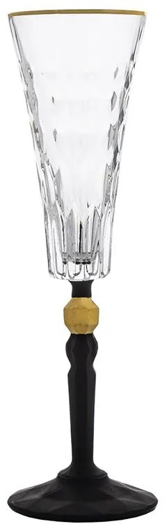 BOHEMIA PRESTIGE CONTE BLACK SKLENICE NA ŠAMPAŇSKÉ 170ML SADA 6 KS