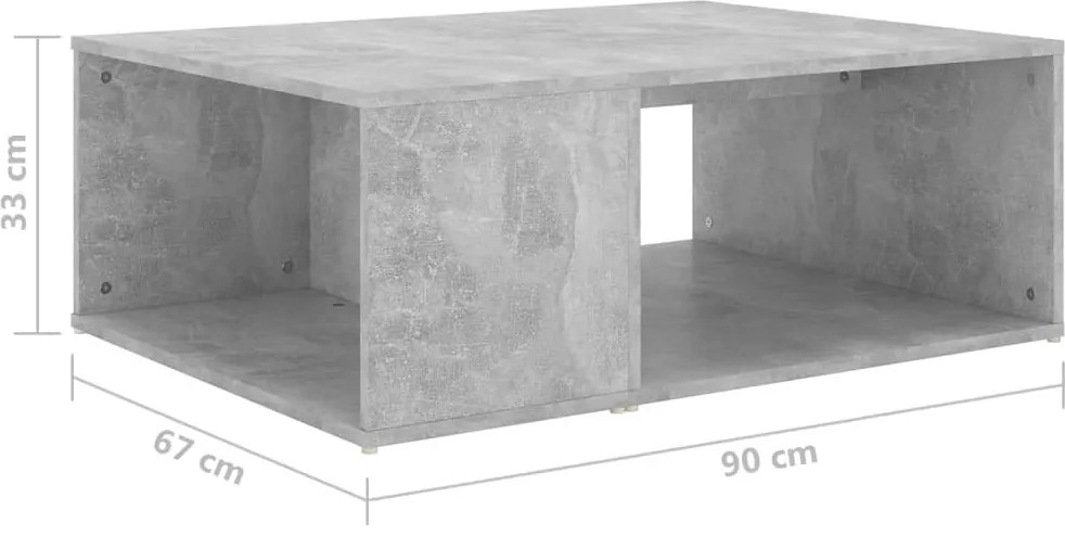 vidaXL Konferenční stolek 90 x 67 x 33 cm dřevotříska [806905] Barva: Černá