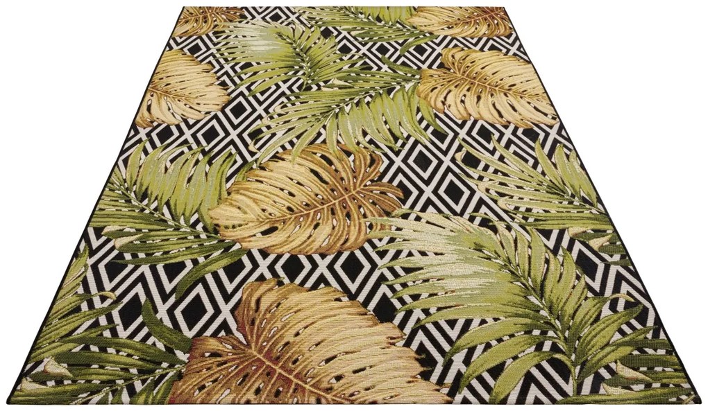 Hanse Home Collection koberce Kusový koberec Flair 105611 Diamonds and Leaves Multicolored – na ven i na doma - 120x180 cm