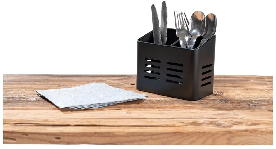 Kovové stojany na příbory a ubrousky v sadě 2 ks Black Outdoor Kitchen Baco – Wenko