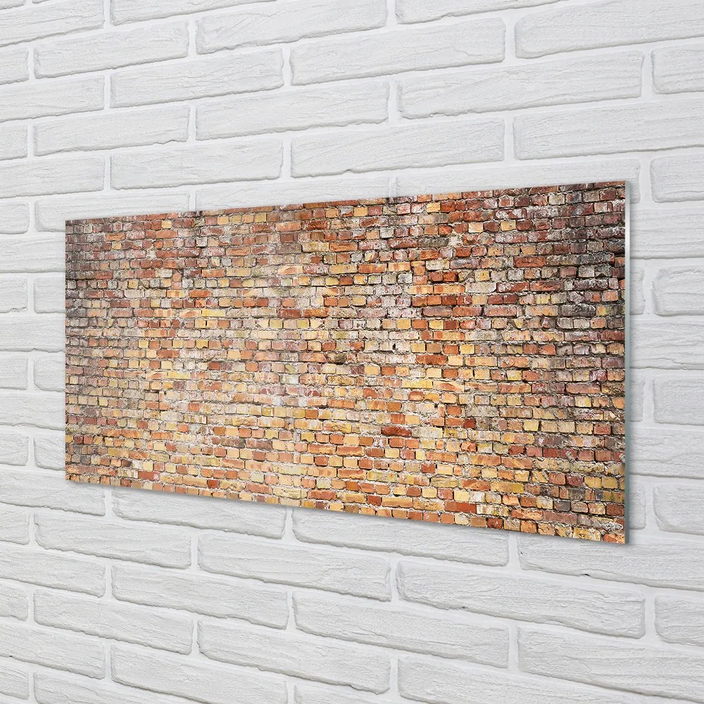 Skleněný panel Cihlová zeď kamenná 140x70 cm