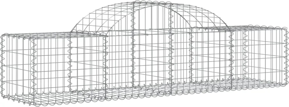 Klenutý gabionový koš 200 x 50 x 40/60 cm pozinkované železo 153492