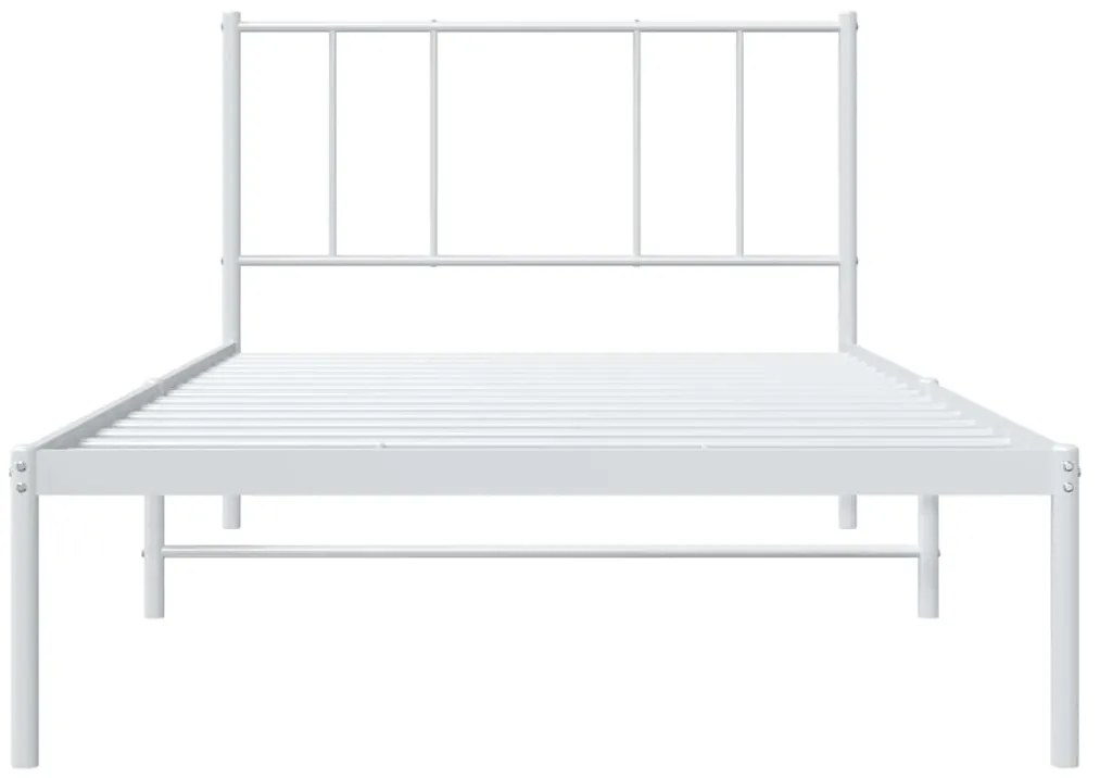 vidaXL Kovový rám postele s čelem 80 x 200 cm [352520] Barva: Černá