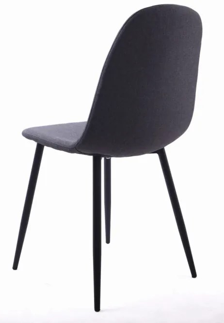 Set dvou jídelních židlí DART tmavě šedé (černé nohy)
