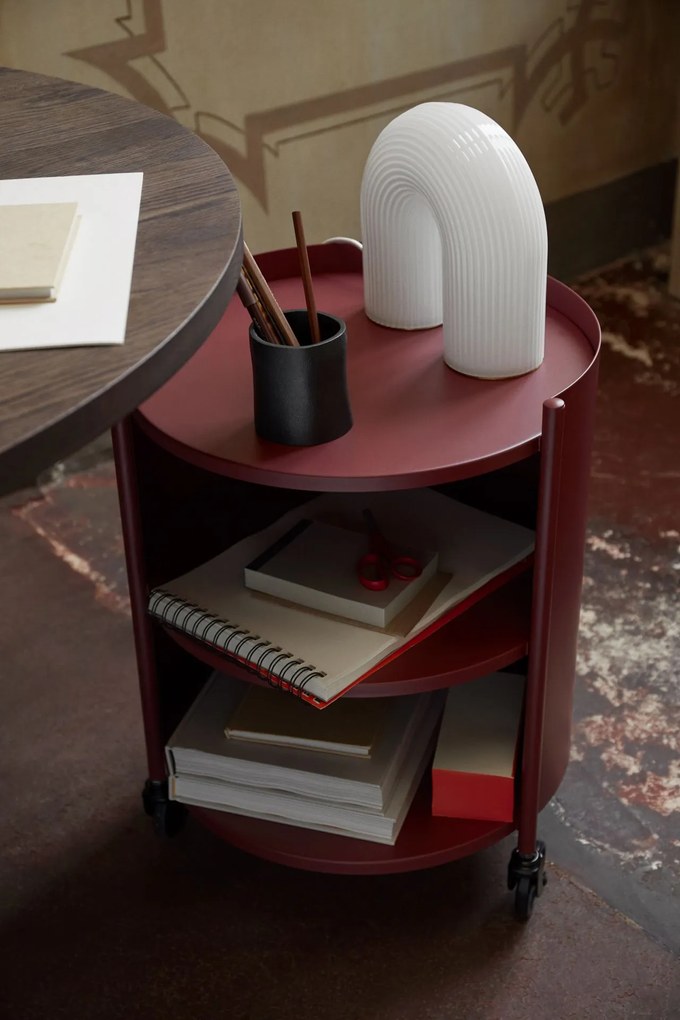 Ferm Living Stolní lampa Vuelta White, bílá barva, sklo, kov