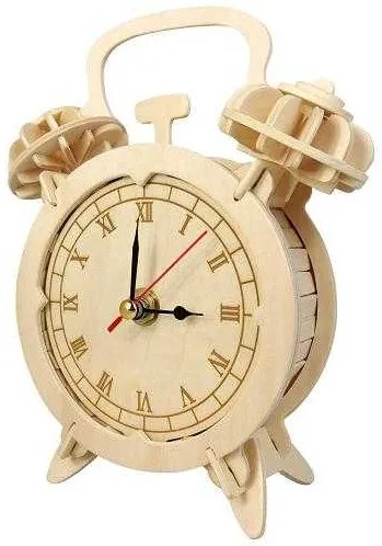 Woodcraft construction kit Woodcraft Dřevěné 3D puzzle budík