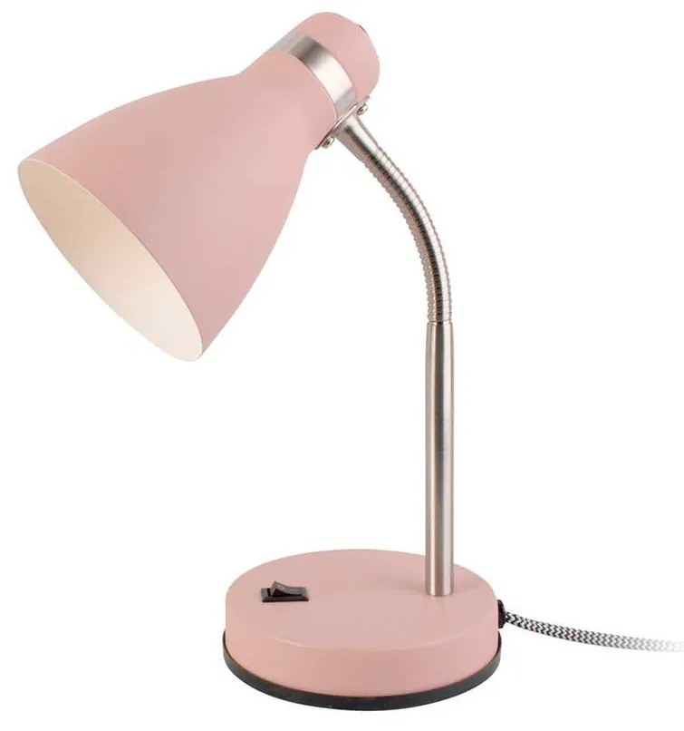 LEITMOTIV Stolní lampa New Study – růžová 30 cm
