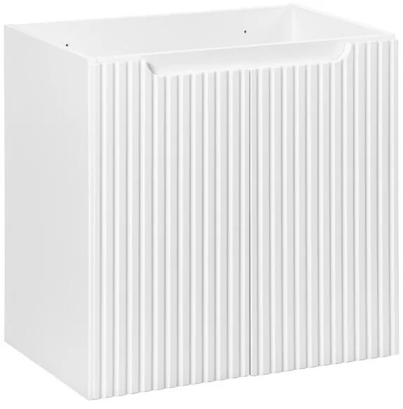 Závěsná skříňka Nova White s deskou a umyvadly 140 cm bílá/dub evoke