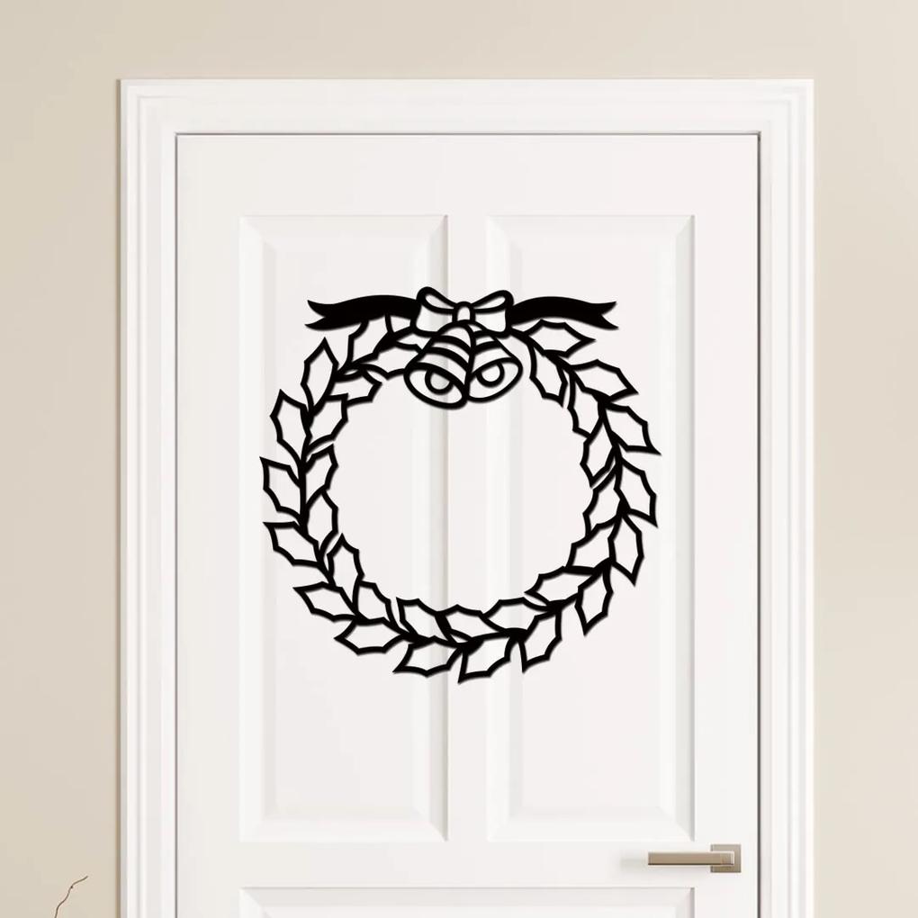 Vánoční věnec se zvonky Barevný vzor: Bílá, Rozměry Ø: 30, Materiál: HDF - dřevovláknitá deska