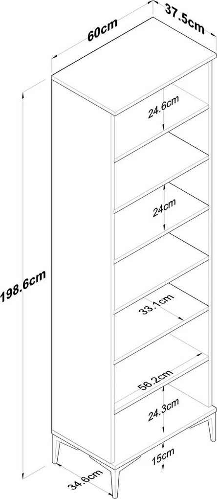Skříň Jeny Walnut and White