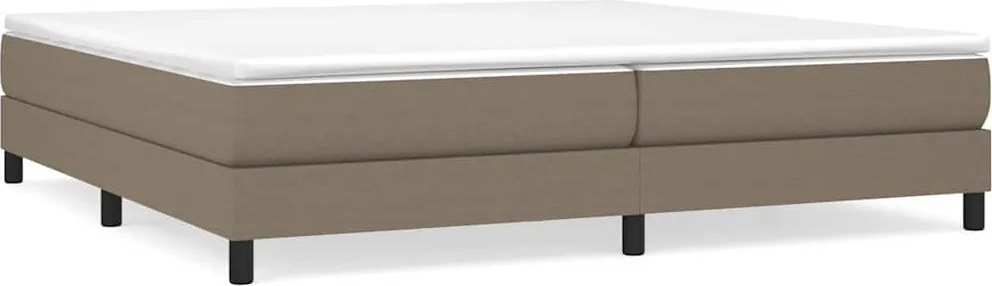 Rám postele s boxspringem taupe 200 x 200 cm textil 3120544