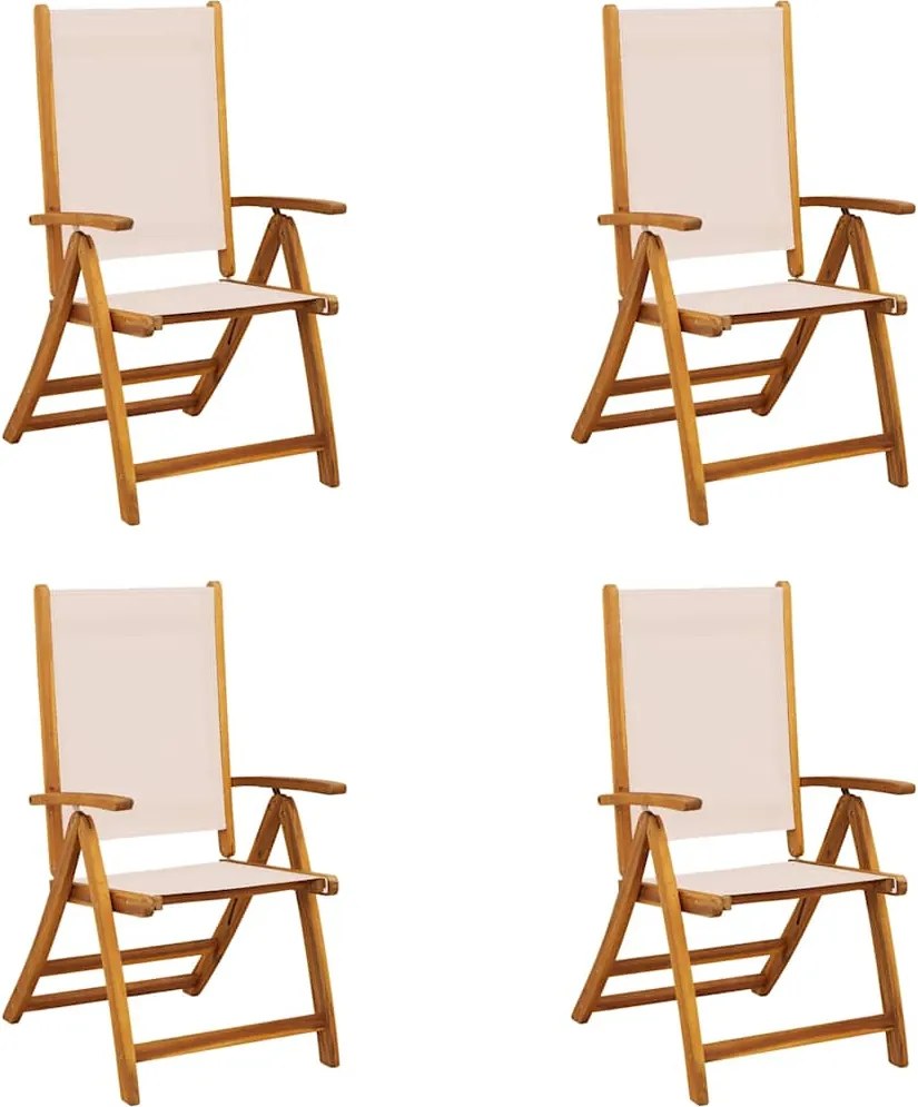 Skládací židle 4 ks, masivní akácie a textilén 3279235
