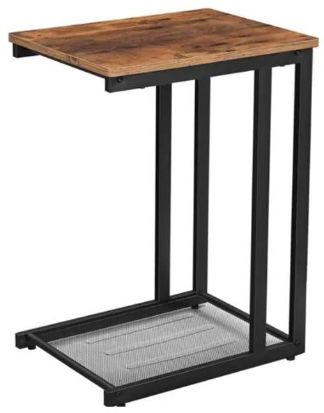 Sconto Přístavný stolek EVORA II hnědá/černá