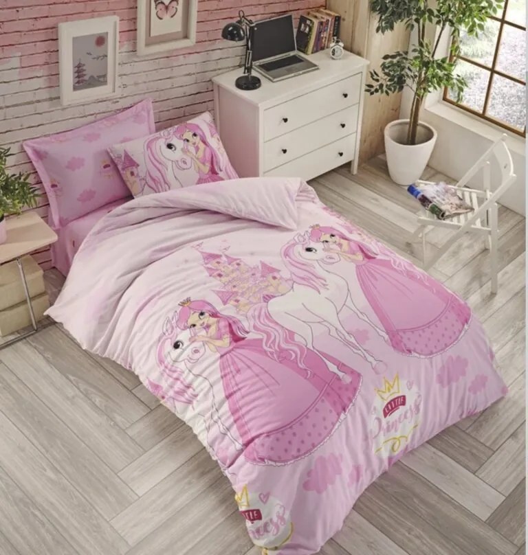 Povlečení bavlněné Princess 200x140cm+90x70cm TiaHome