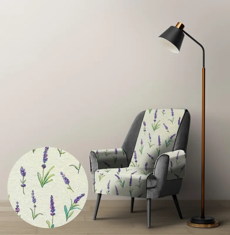 Ervi Gobelínový přehoz na křeslo - Levandulová elegance