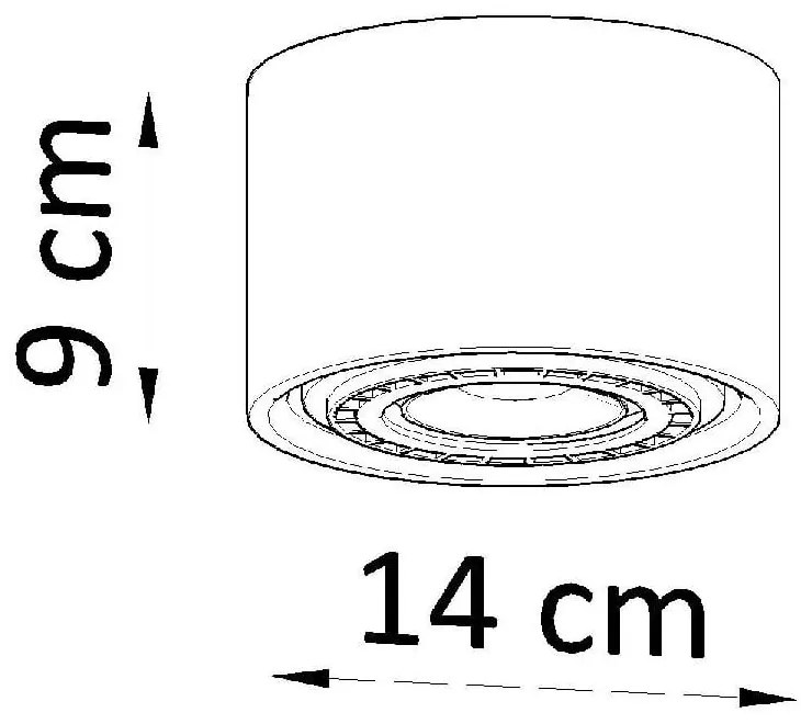 Šedé bodové svítidlo ø 14 cm Spattio - Sollux