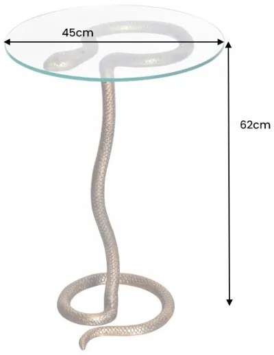 Odkládací stolek Wildlife Snake 60cm starožitná měď/ 43513