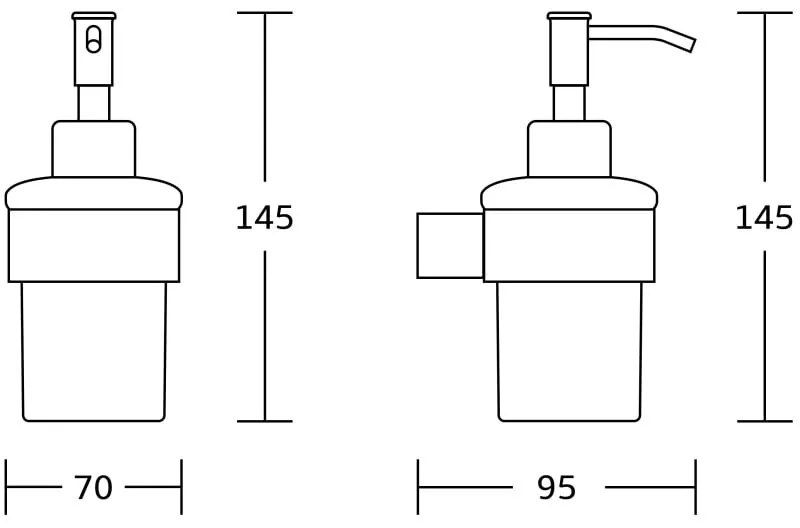 Mexen Adox, nástěnný dávkovač mýdla, zlatá lesklá, 70182388-50