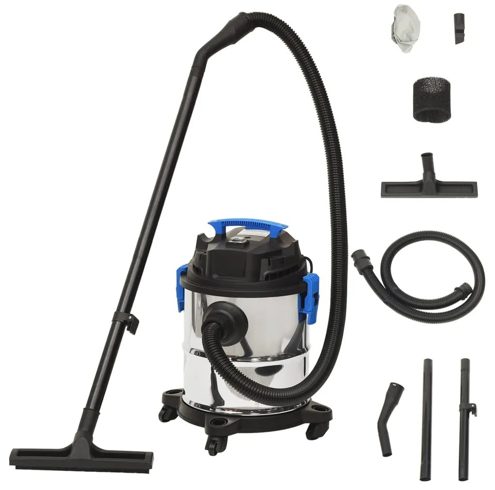 Vysavač na suché a mokré vysávání 1 200 W 20 l stříbrný 152915