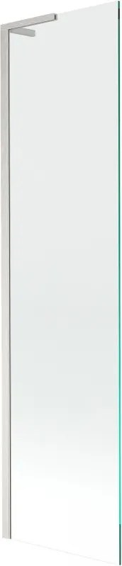 Mexen Next L, 1-křídlová vanová zástěna 50 x 150 cm, transparent, 6mm čiré sklo, profil broušená ocel, 895-050-000-03-00-97