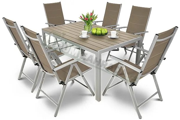 Focus Garden Zahradní nábytek Sydney 6+1 Alu Taupe