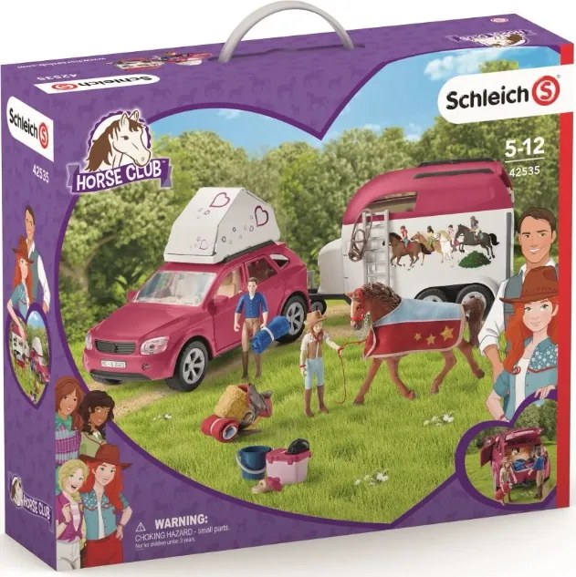 Schleich 42535 Dobrodružné auto s přívěsem a koněm
