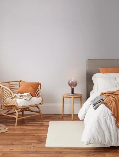 LED stmívatelná hnědo-zlato-bílá stolní lampa Nostos