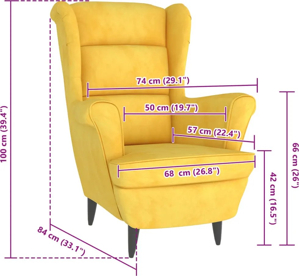 vidaXL Křeslo samet [324063] Barva: vínová červená