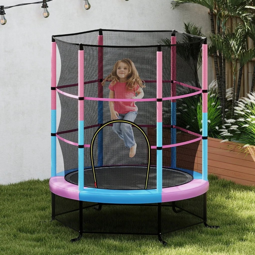 Costway Zahradní trampolína Ø165 cm s ochrannou sítí trampolína