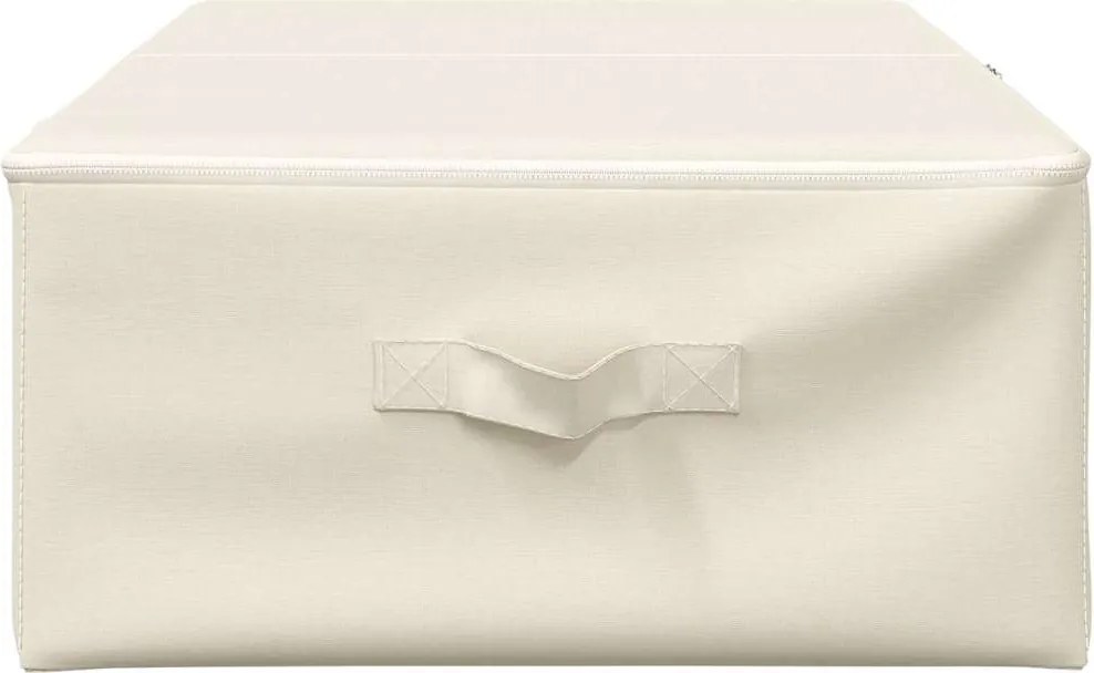Úložný box textil 70 x 40 x 18 cm krémový 332907