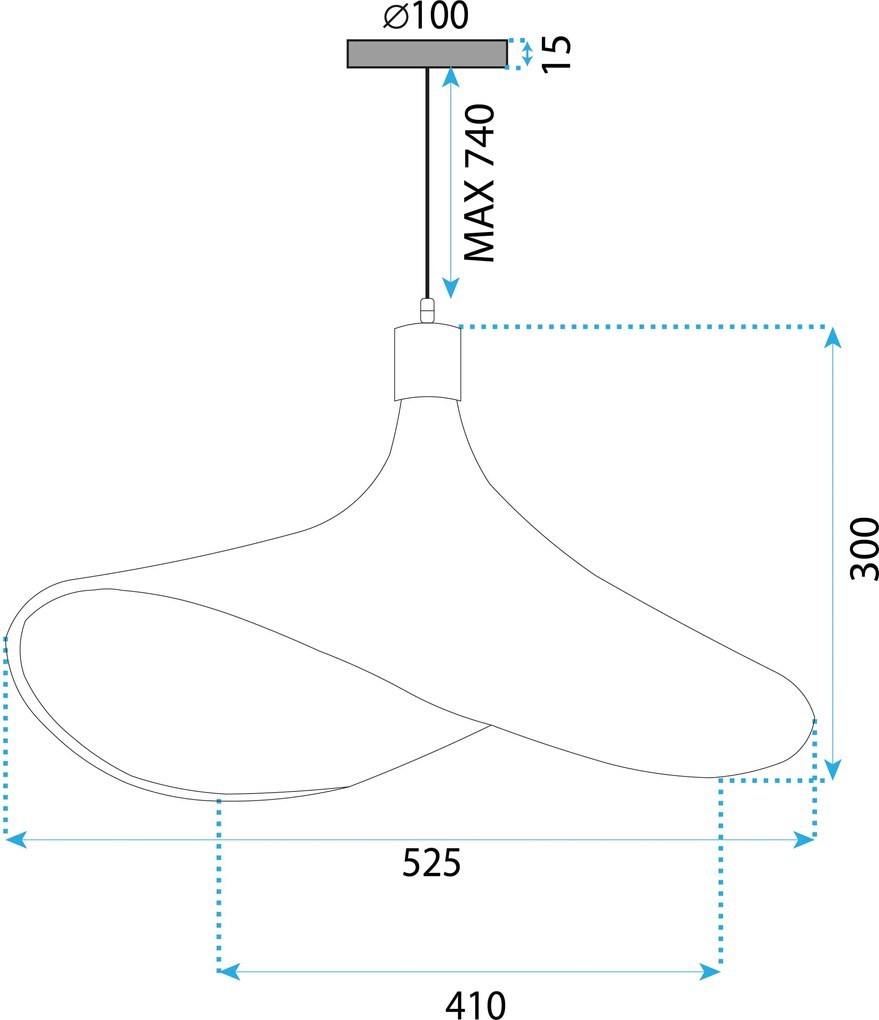 Toolight Boho, závěsné svítidlo 1xE27 APP1577-5C, přírodní hnědá, OSW-03800