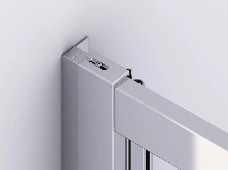 Sanswiss DIVERA D22K zalamovací sprchové dveře 100 cm Šířka: 1000 mm, Profil: Aluchrom, Sklo: Hladké čiré
